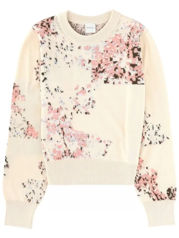 Paul Smith Crew Neck Floral Print Sweater - Multicolor