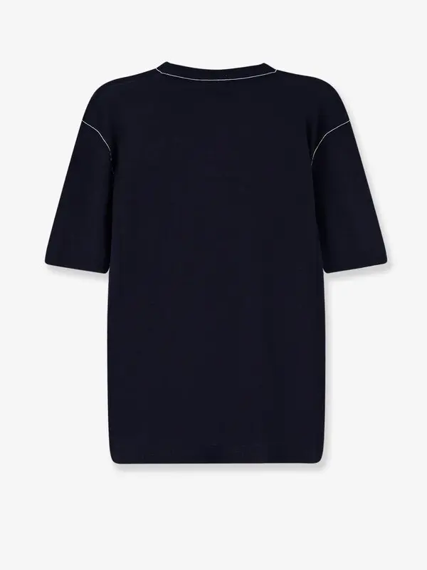 Gucci Silk And Linen Sweater With Firenze Since 1921 Inlay
