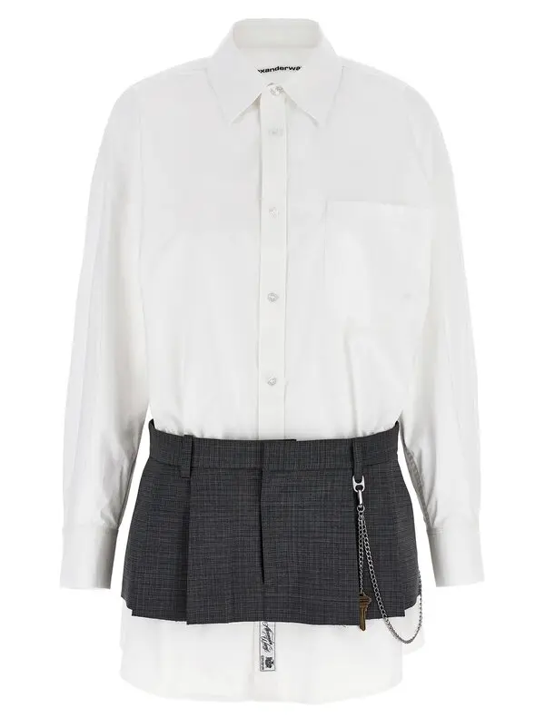 Alexander Wang Pre-styled" Shirt Dress With Chain Detail - Multicolor
