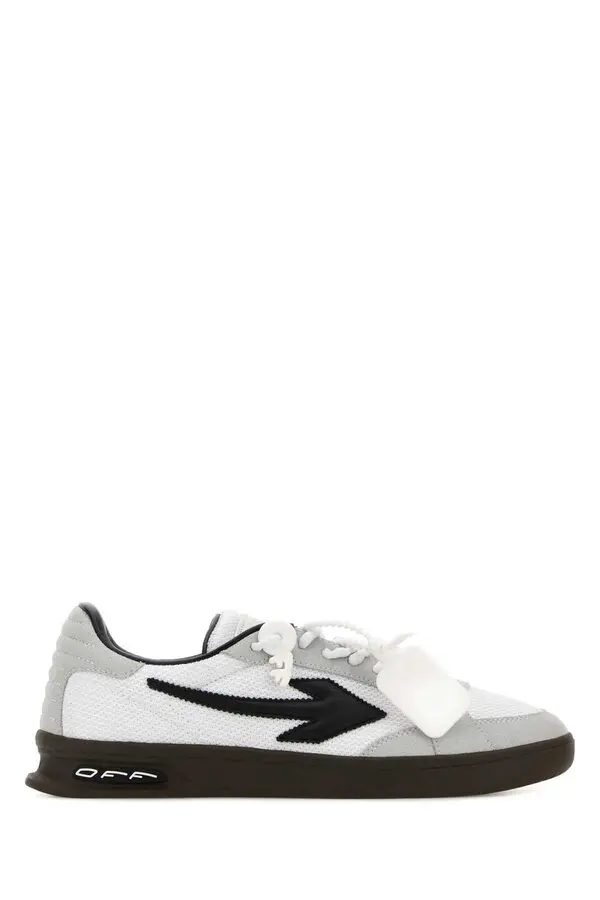 Off-White Fabric And Suede Sneakers - Multicolor