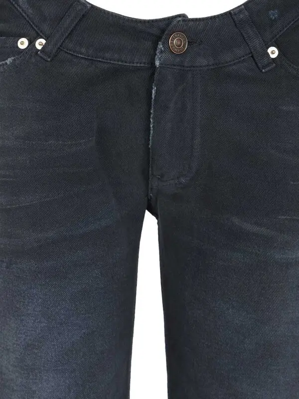 Balenciaga Curved Waist Wide Leg Jeans - Blue