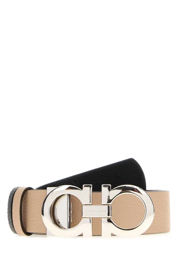 FERRAGAMO Gancini Reversible Leather Belt - Brown
