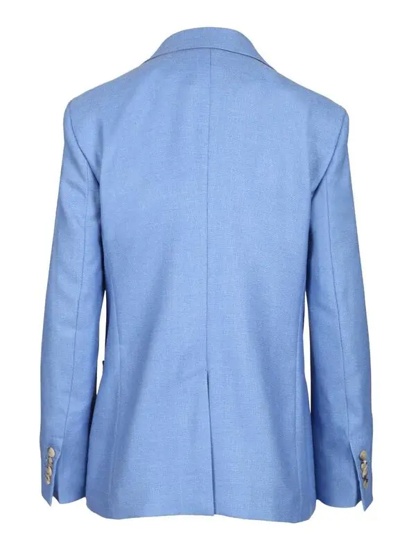 Max Mara Single-breasted Wool And Silk Canvas Blazer