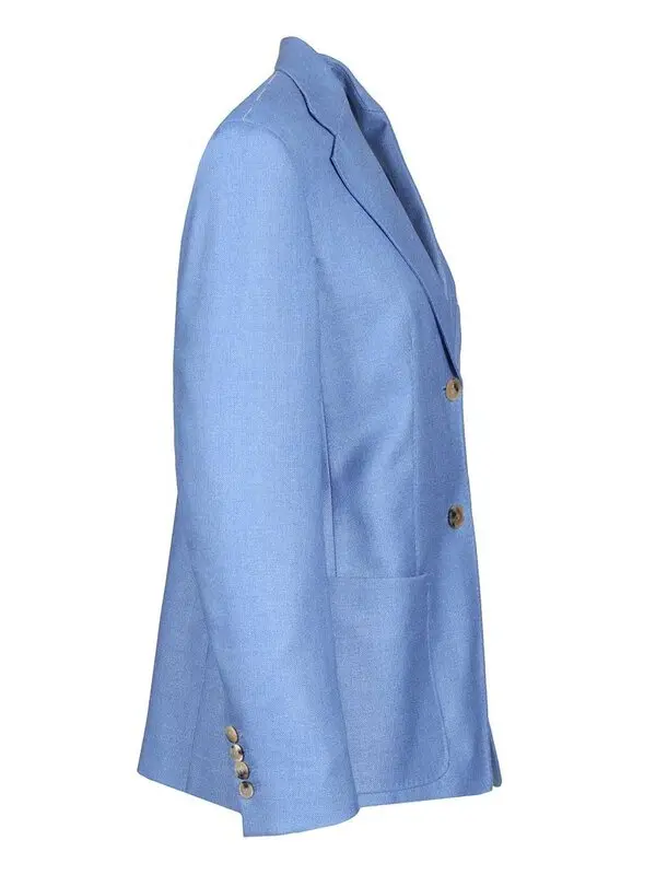 Max Mara Single-breasted Wool And Silk Canvas Blazer