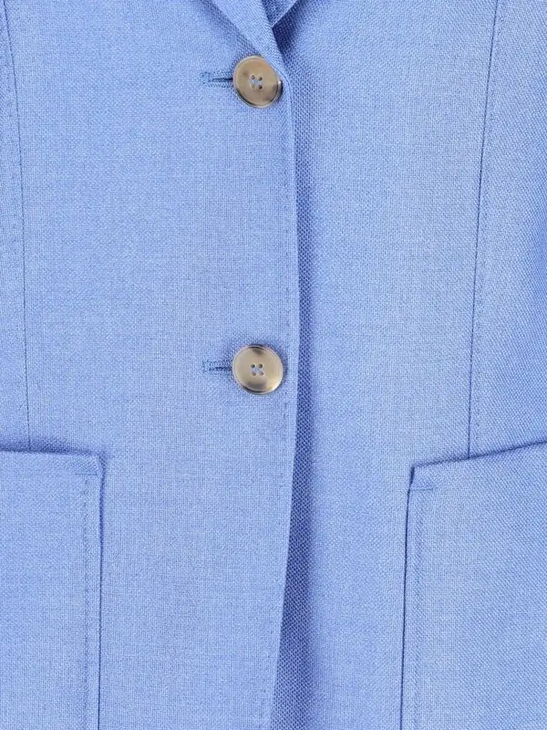 Max Mara Single-breasted Wool And Silk Canvas Blazer