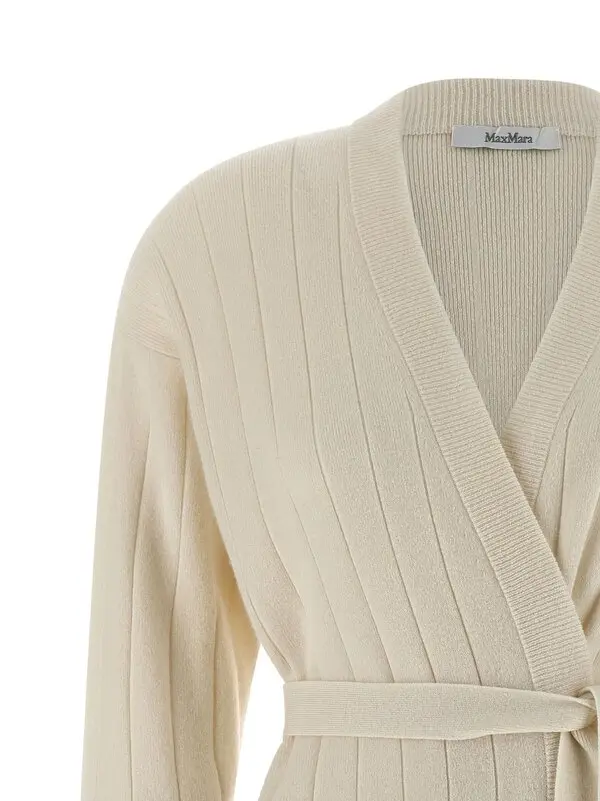 Max Mara Giusto Ribbed Cashmere Belted Cardigan