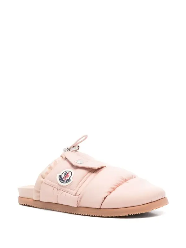 Moncler Padded Slippers With Toggle Fastening