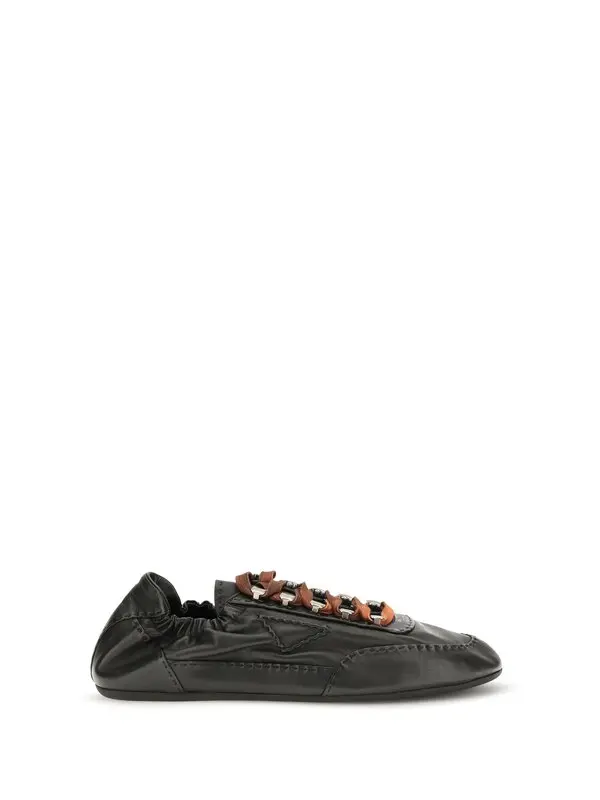 Prada Drill Lace Up Sneakers - Black