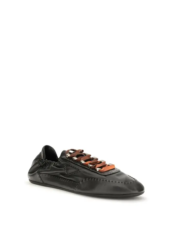 Prada Drill Lace Up Sneakers - Black