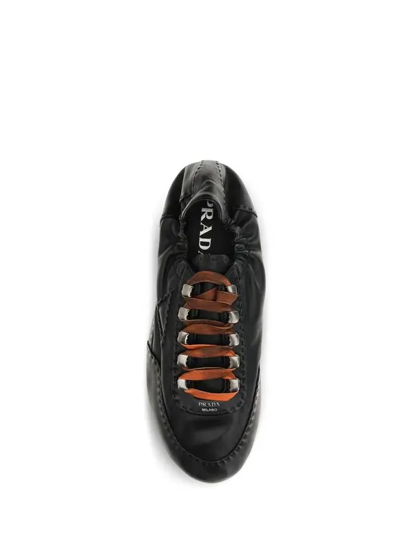 Prada Drill Lace Up Sneakers - Black