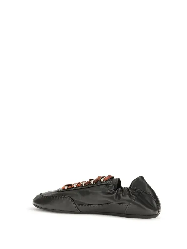 Prada Drill Lace Up Sneakers - Black