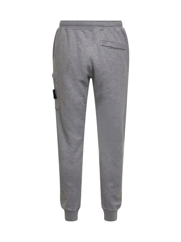 Stone Island Dust Grey Melange Organic Mélange Cotton Fleece Joggers - Multicolor