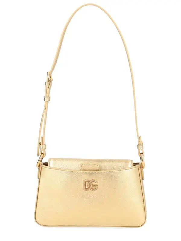 Dolce & Gabbana Leather Phone Bag - Gold