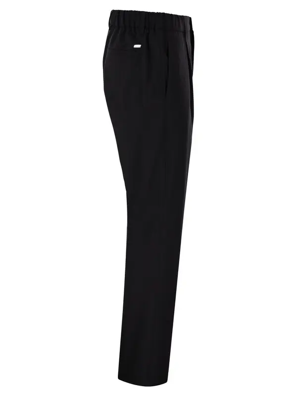 Herno Stretch Tailored Wool Blend Trousers - Multicolor