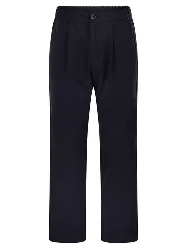Herno Stretch Techno-nylon Jogger Trousers With Double Front Pleats - Multicolor