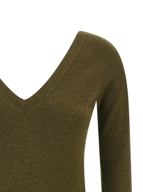 Saint Laurent Cashmere V-neck Sweater - Green