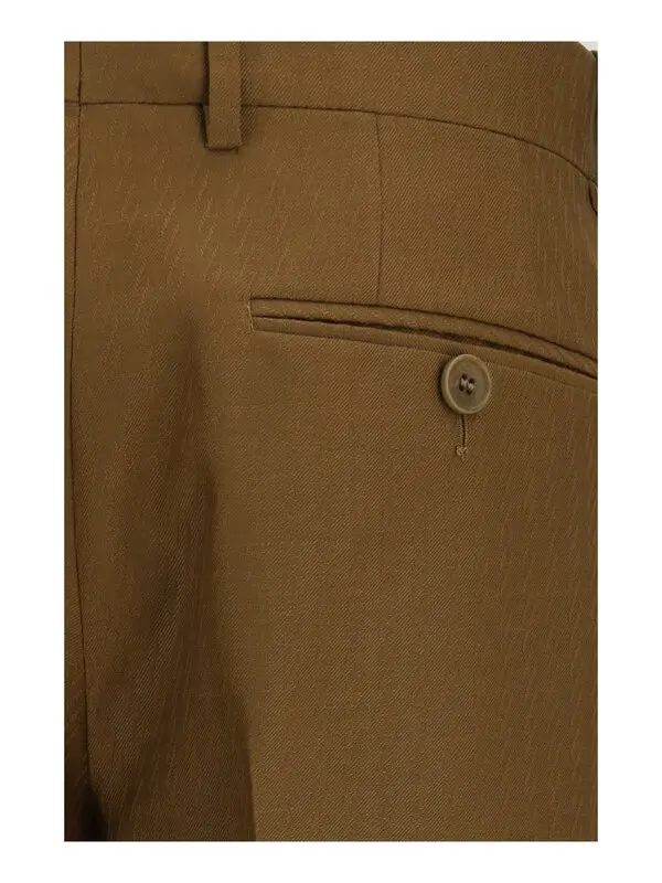 Burberry Tailored Wool Mohair Pants - Brown