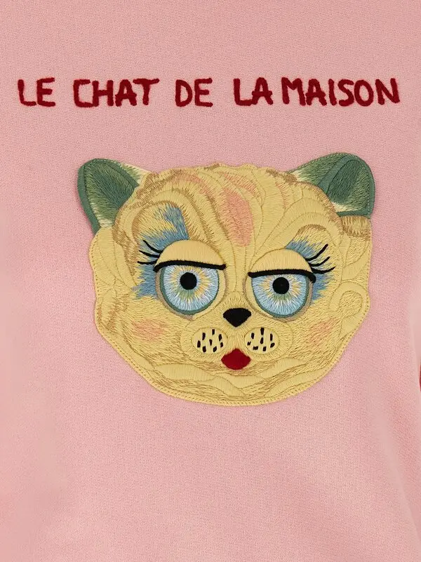 Valentino Garavani Embroidered Cat Sweatshirt