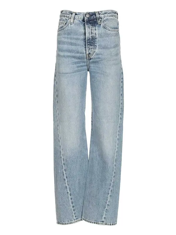 TOTEME Twist Seam Straight Leg Jeans - Blue