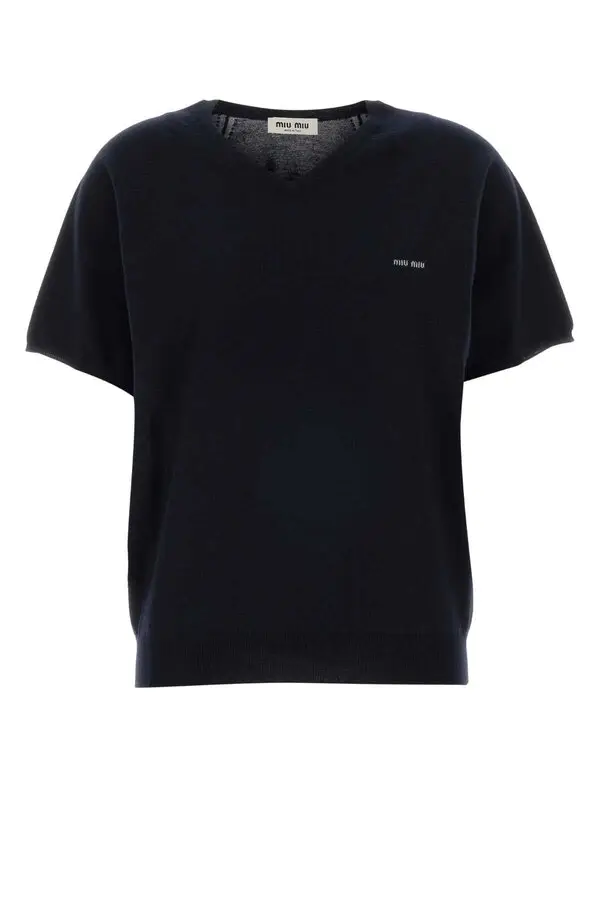 Miu Miu Midnight Wool Sweater - Blue