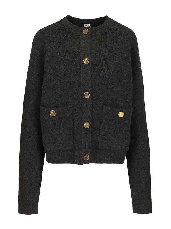 TOTEME Hammered Button Cardigan