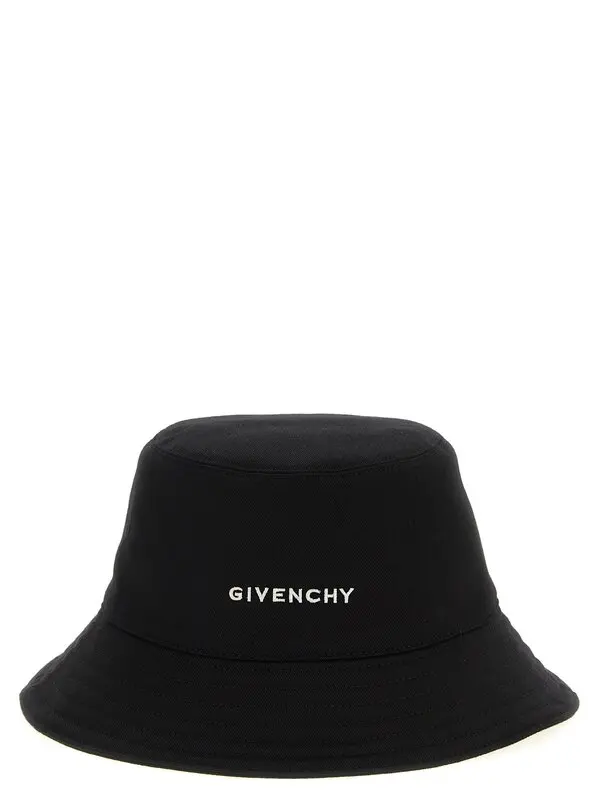 Givenchy Logo Embroidered Bucket Hat - Black
