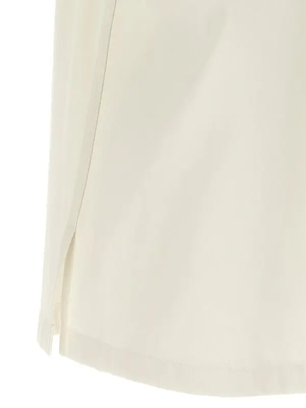 Givenchy Logo Embroidery Shirt - Cream