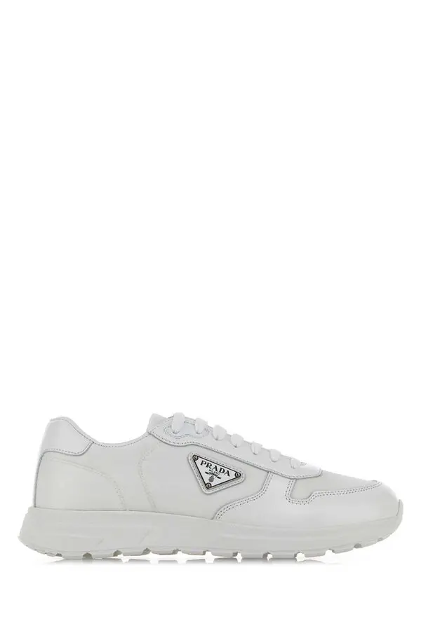Prada Nylon And Leather Prax 2.0 Sneakers - White