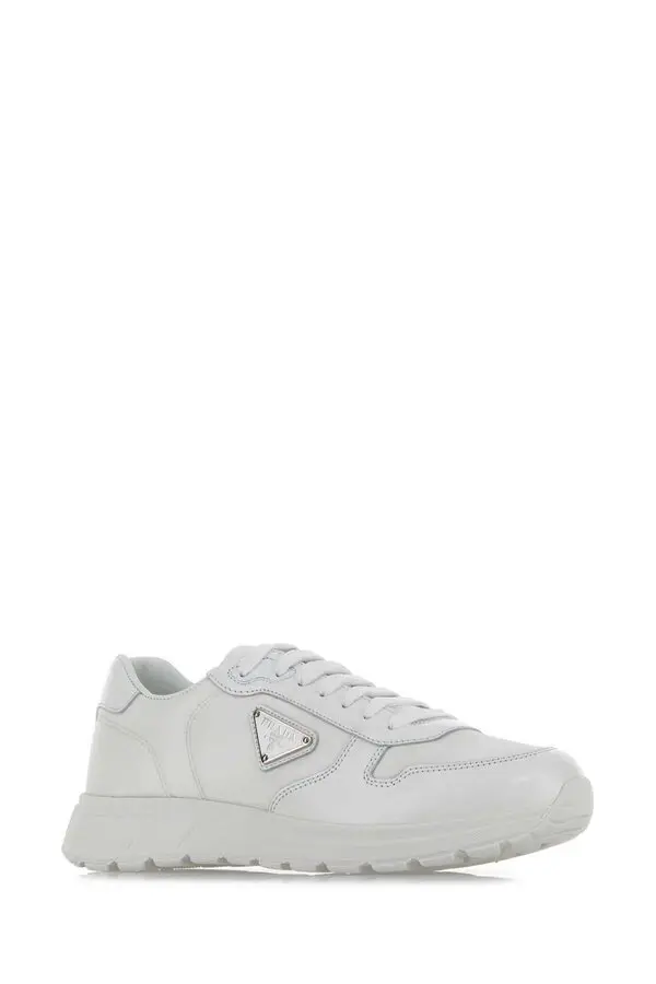 Prada Nylon And Leather Prax 2.0 Sneakers - White