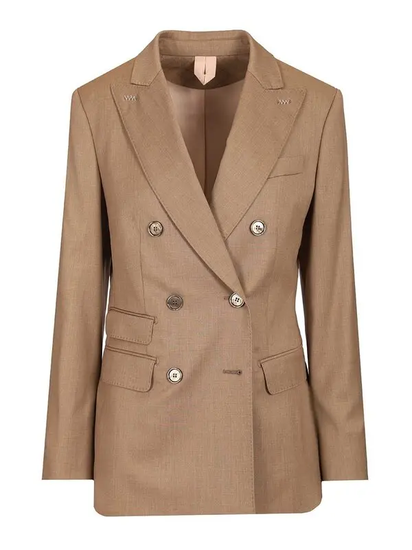 Max Mara Double-breasted Wool Twill Blazer - Brown