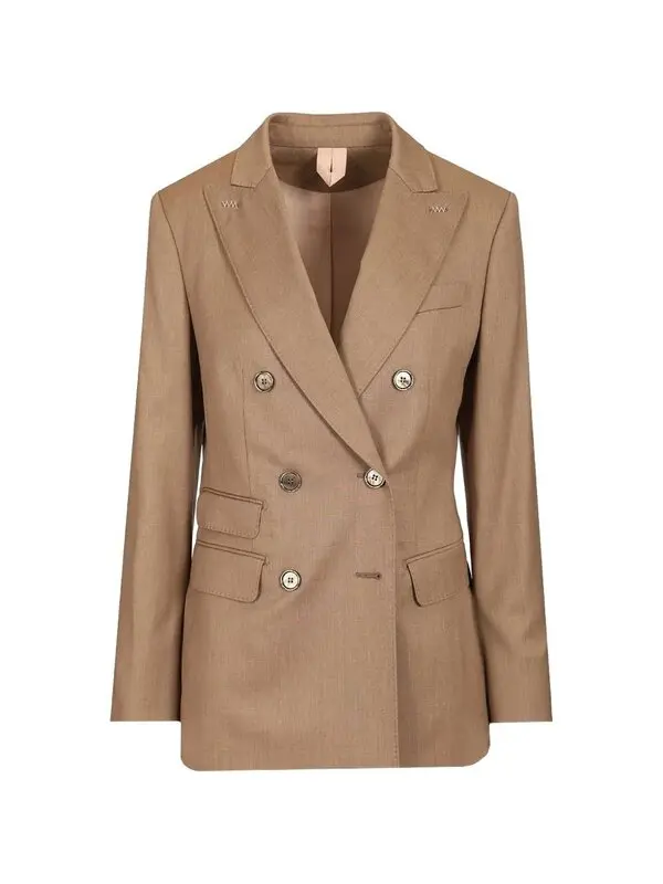 Max Mara Double-breasted Wool Twill Blazer - Brown