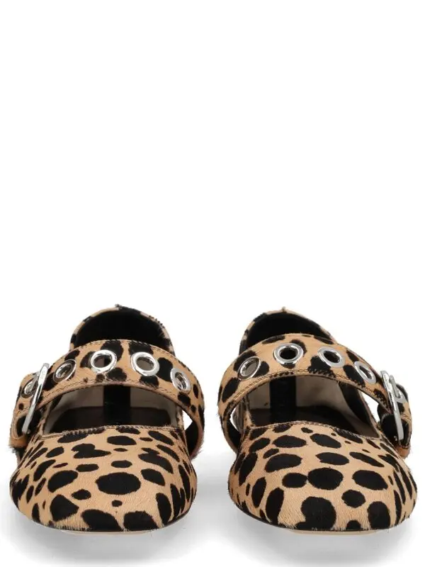 AeydĒ Uma" Mary Jane Flats With Eyelets - Multicolor