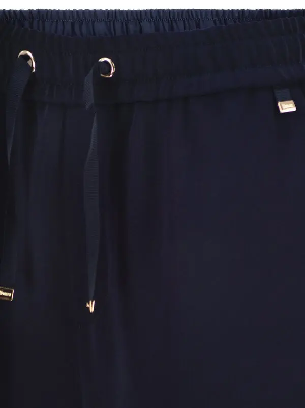Herno Flowy Wide-leg Trousers With Drawstring - Blue