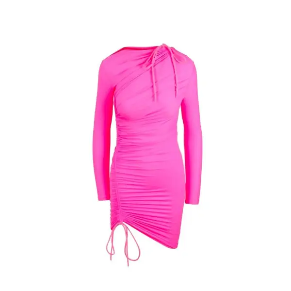 Balenciaga Mini Dress With Ruched Detailing - Pink