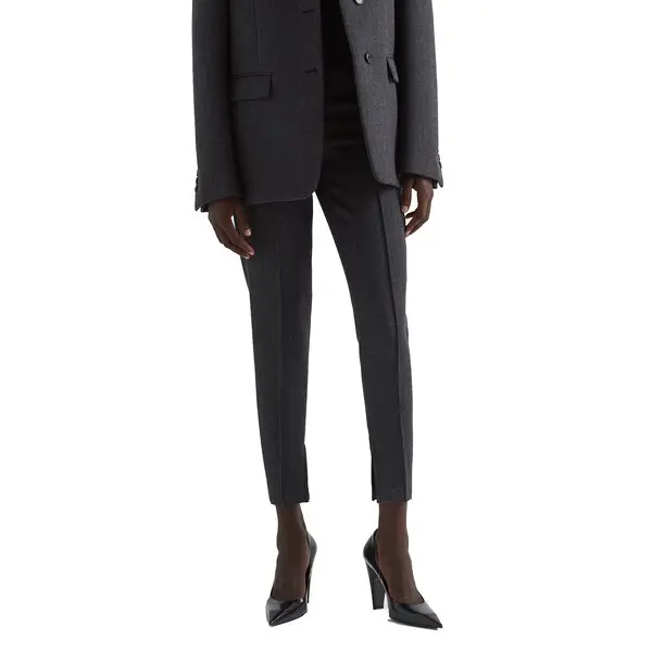 Prada Virgin Wool High-waist Pants - Gray