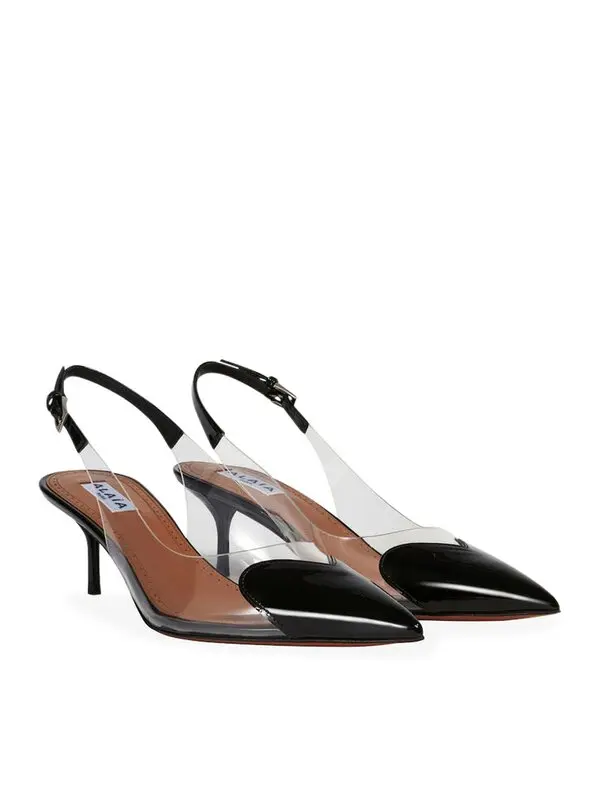 Alaïa Le Coeur Slingback Kitten Heel - Black