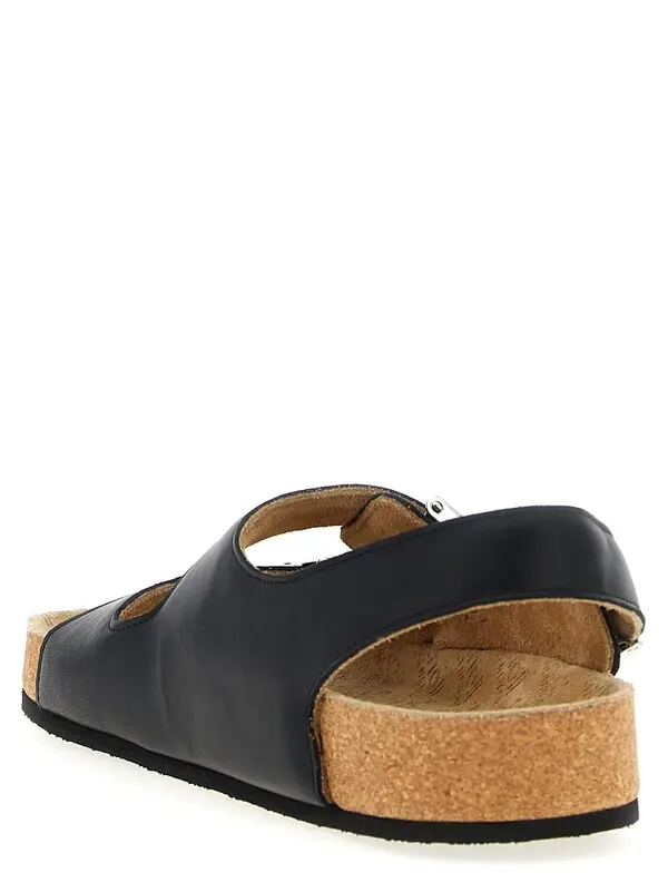 Balenciaga X Scholl Calf Leather Sandal - Black