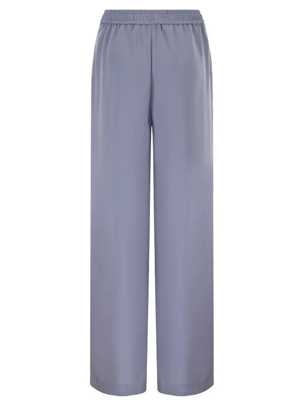 Herno Flowing Wide-leg Trousers With Drawstring - Blue