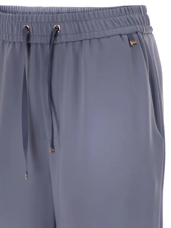 Herno Flowing Wide-leg Trousers With Drawstring - Blue