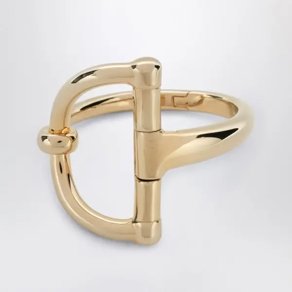 Gucci Gold Tone Brass Half Bit Bracelet - Silver
