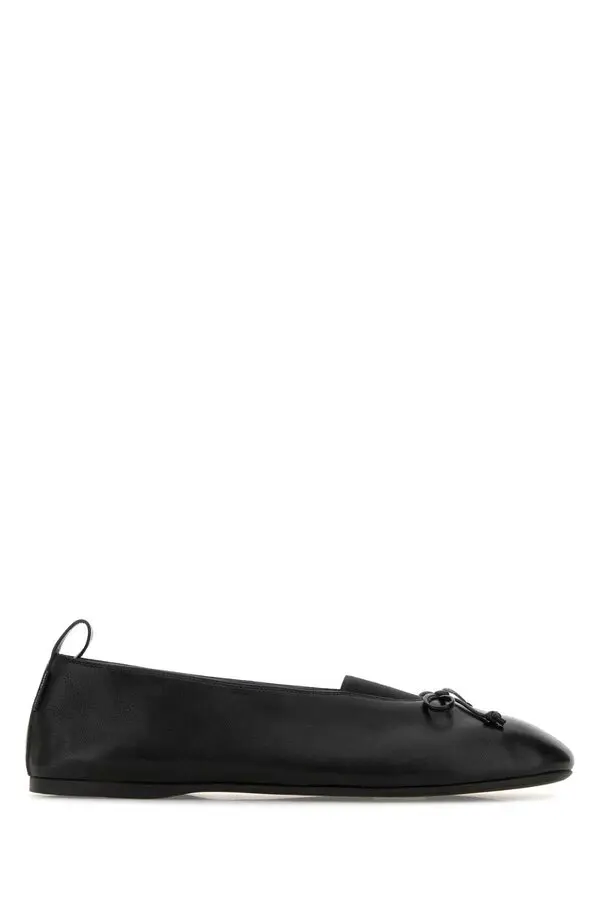 Miu Miu Nappa Leather Ballerinas - Black