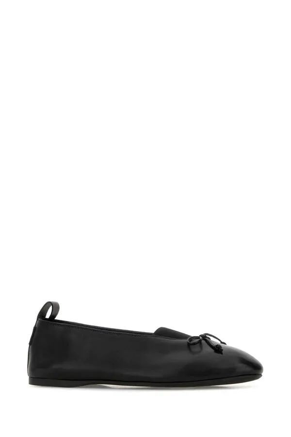 Miu Miu Nappa Leather Ballerinas - Black