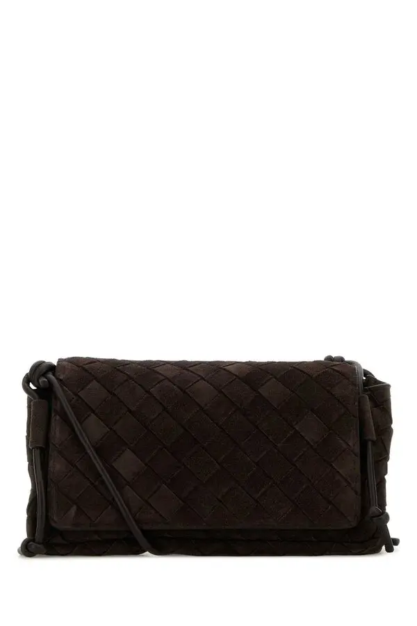 Bottega Veneta Dark Suede Crossbody Bag