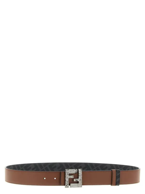 Fendi Squared Ff Reversible Belt - Multicolor