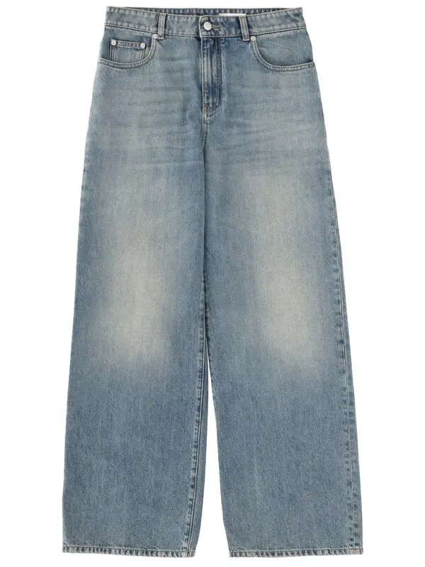 Alexander McQueen Wide Leg Jeans - Blue