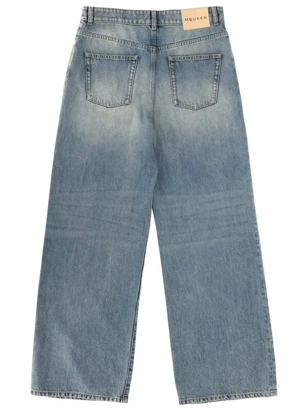 Alexander McQueen Wide Leg Jeans - Blue