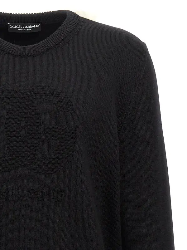 Dolce & Gabbana Dg Intarsia Crew Neck Sweater