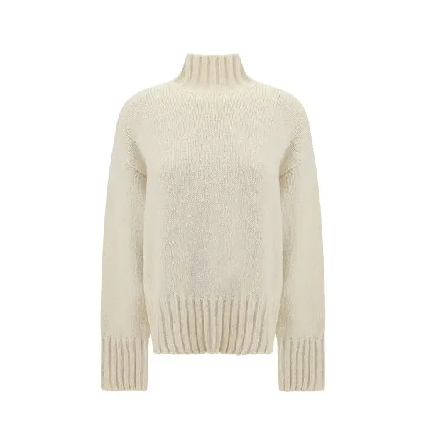 JIL SANDER Wool And Silk High Neck Sweater - White