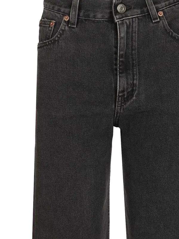 Chloé High-waisted Wide-leg Cropped Jeans - Black