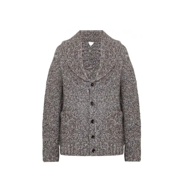 Bottega Veneta Cardigan With Shawl Collar - Gray